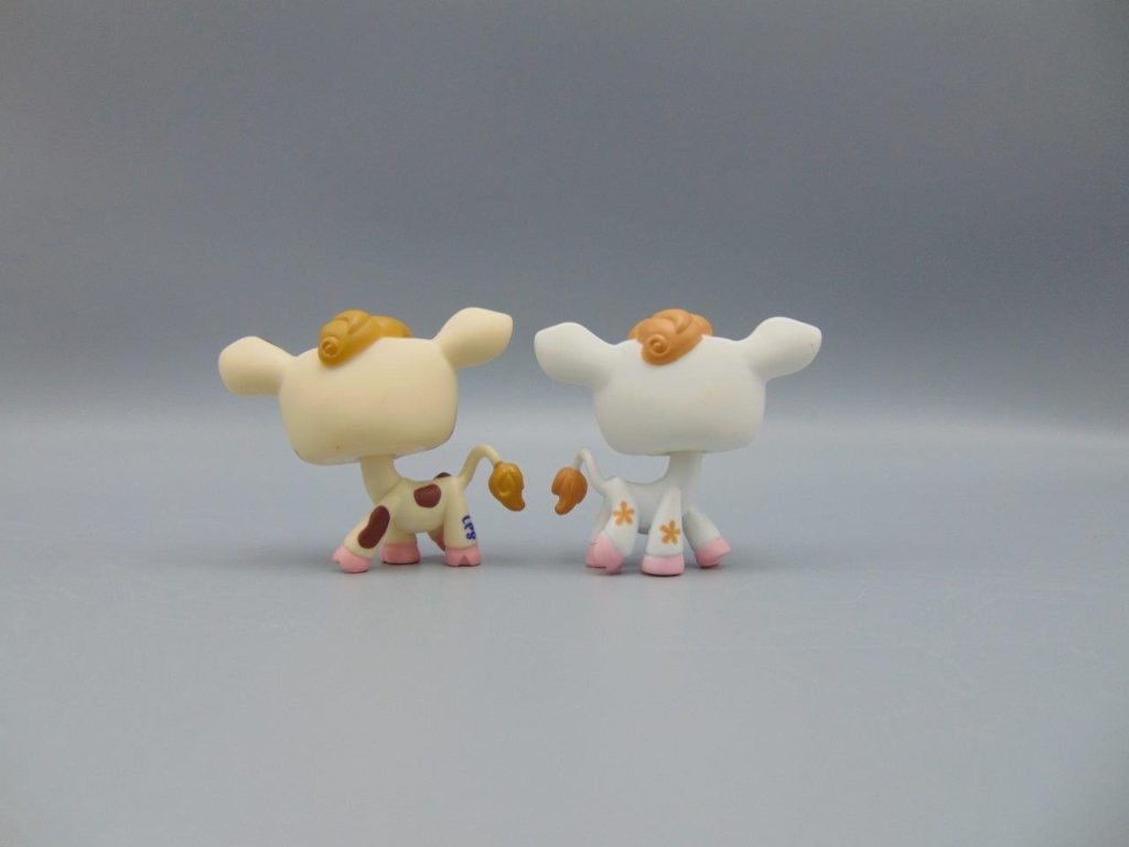 Littlest Pet Shop #877 #1457 Pair of Cows LPS