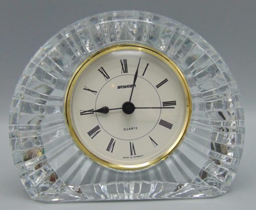 Vintage Staiger Cristal d'Arques 24% Lead Crystal Quartz Clock Made In ...