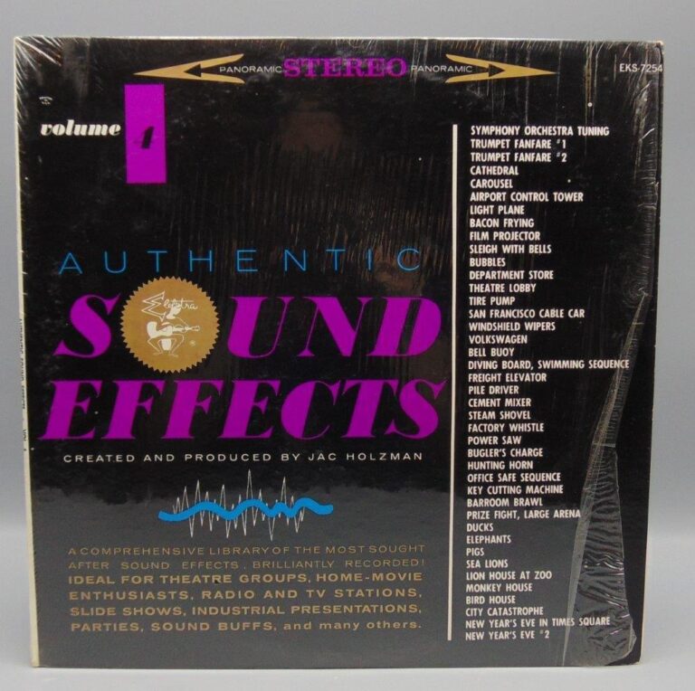 Authentic Sound Effects Volume 4 LP Record Album EKS-7254 Elektra
