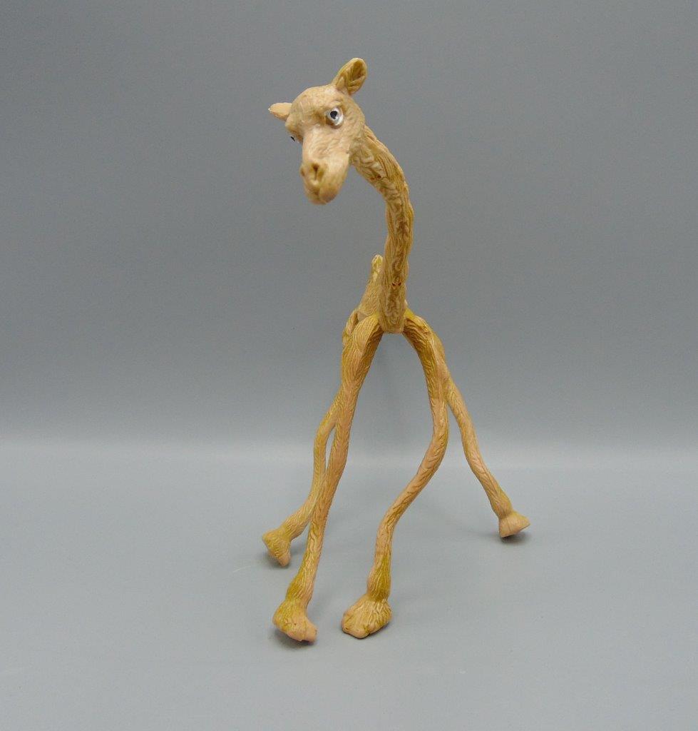 Vintage Flexible Wire Rubber Toy Giraffe Bendy Bendable