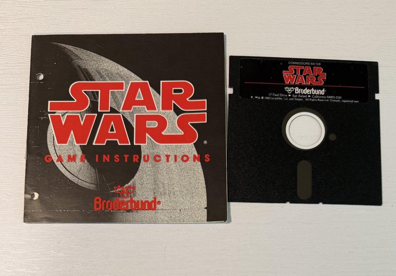 Star Wars for Commodore 64 Floppy Disk Broderbund